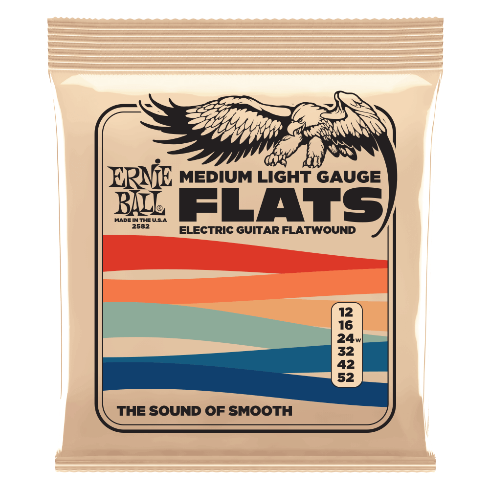 Ernie Ball Ernie Ball Medium-Light Flatwound Elektro Gitar Teli - 12-52 ...