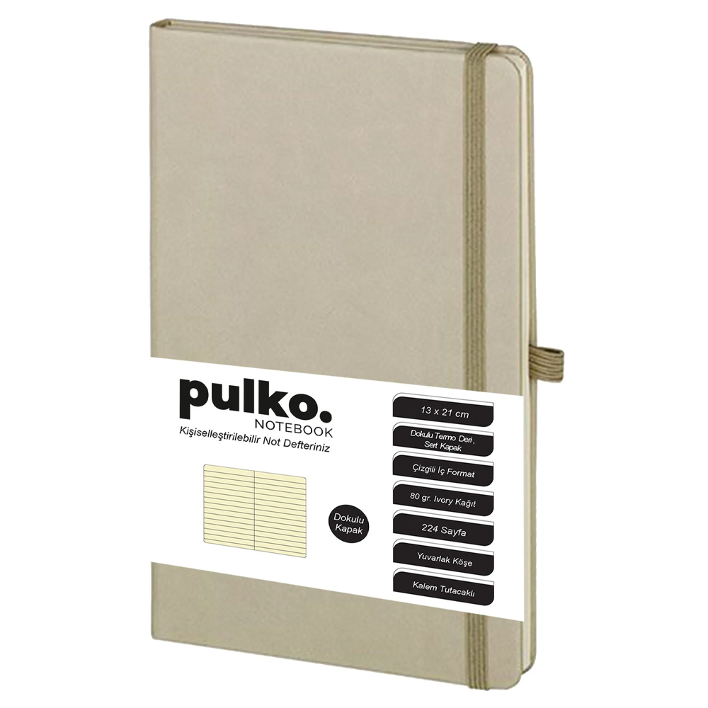 PULKO Notebook Klasik Çizgili Not Defteri 13x21 cm Bej Fiyatı ...